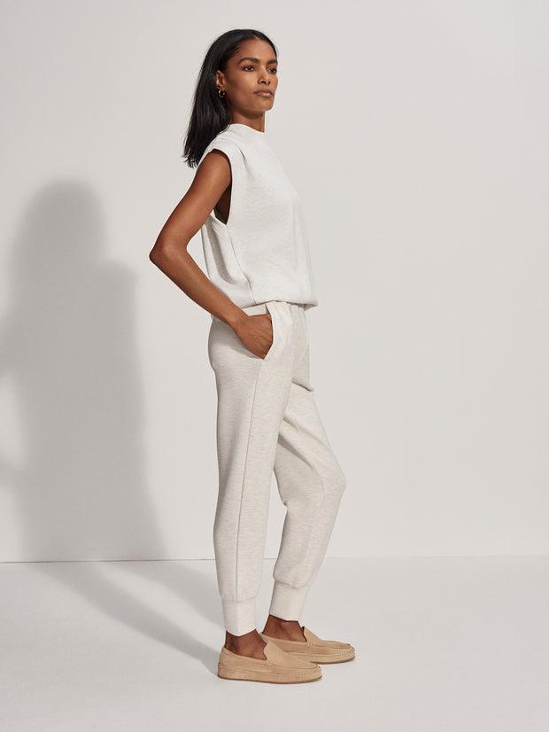 Varley Otis Sleeveless Sweat Ivory Marl Yogamatters