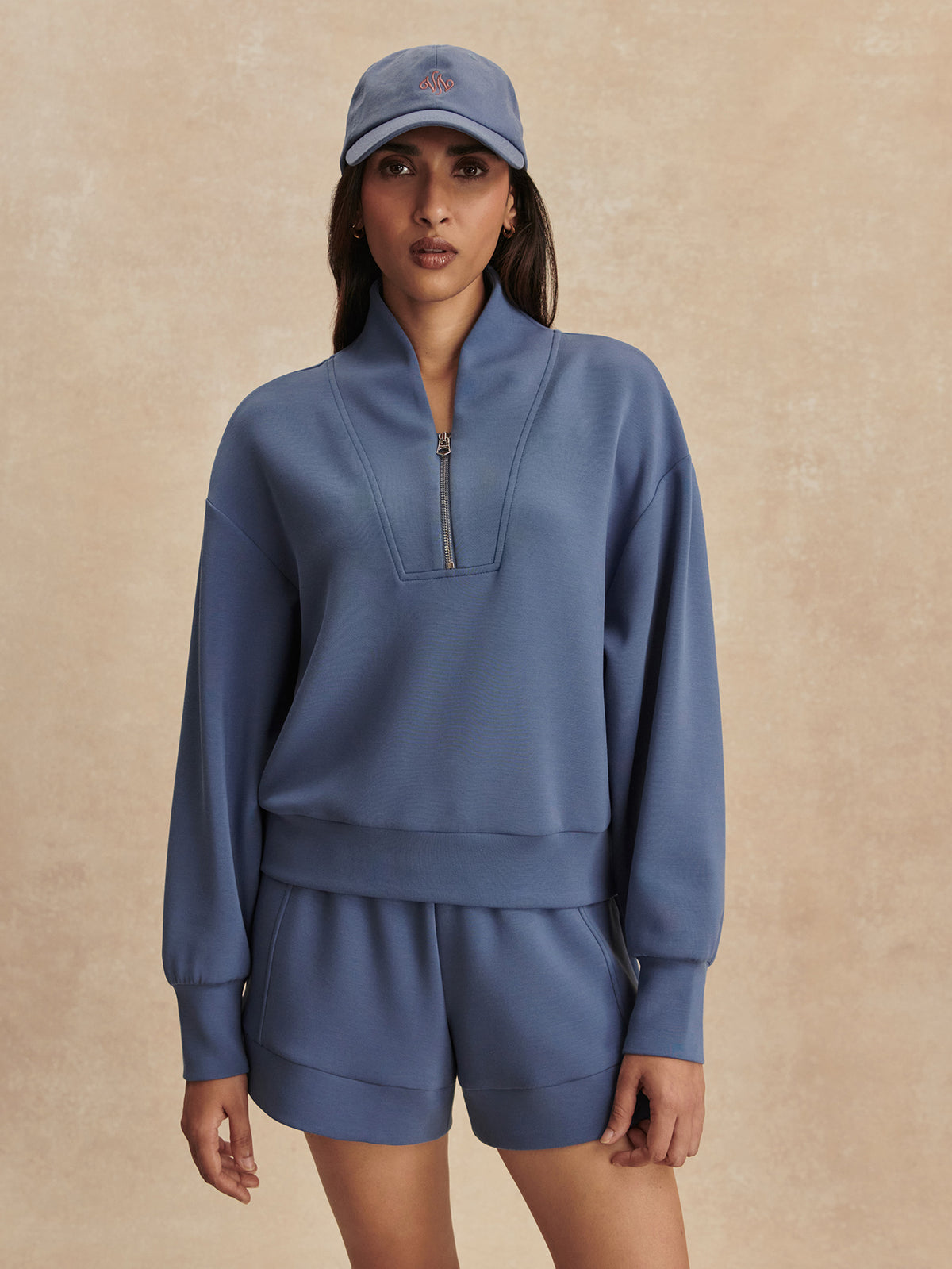 Varley Davidson Sweat - Bijou Blue – Yogamatters