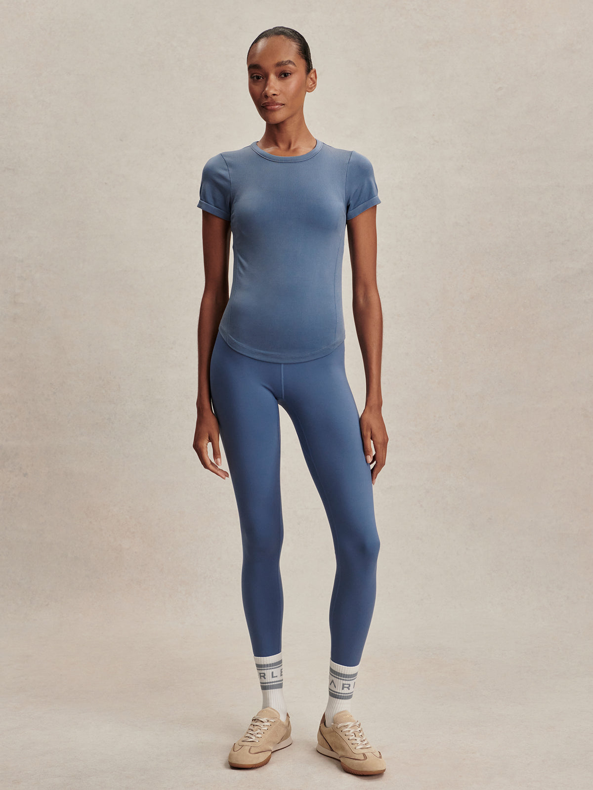 Varley Casper Seamless Tee - Bijou Blue – Yogamatters