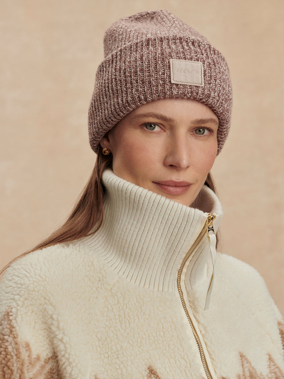 Varley Carly Beanie - Taupe Flecked – Yogamatters