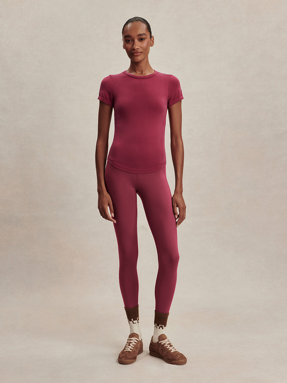 Varley Casper Seamless Tee - Rich Raspberry – Yogamatters
