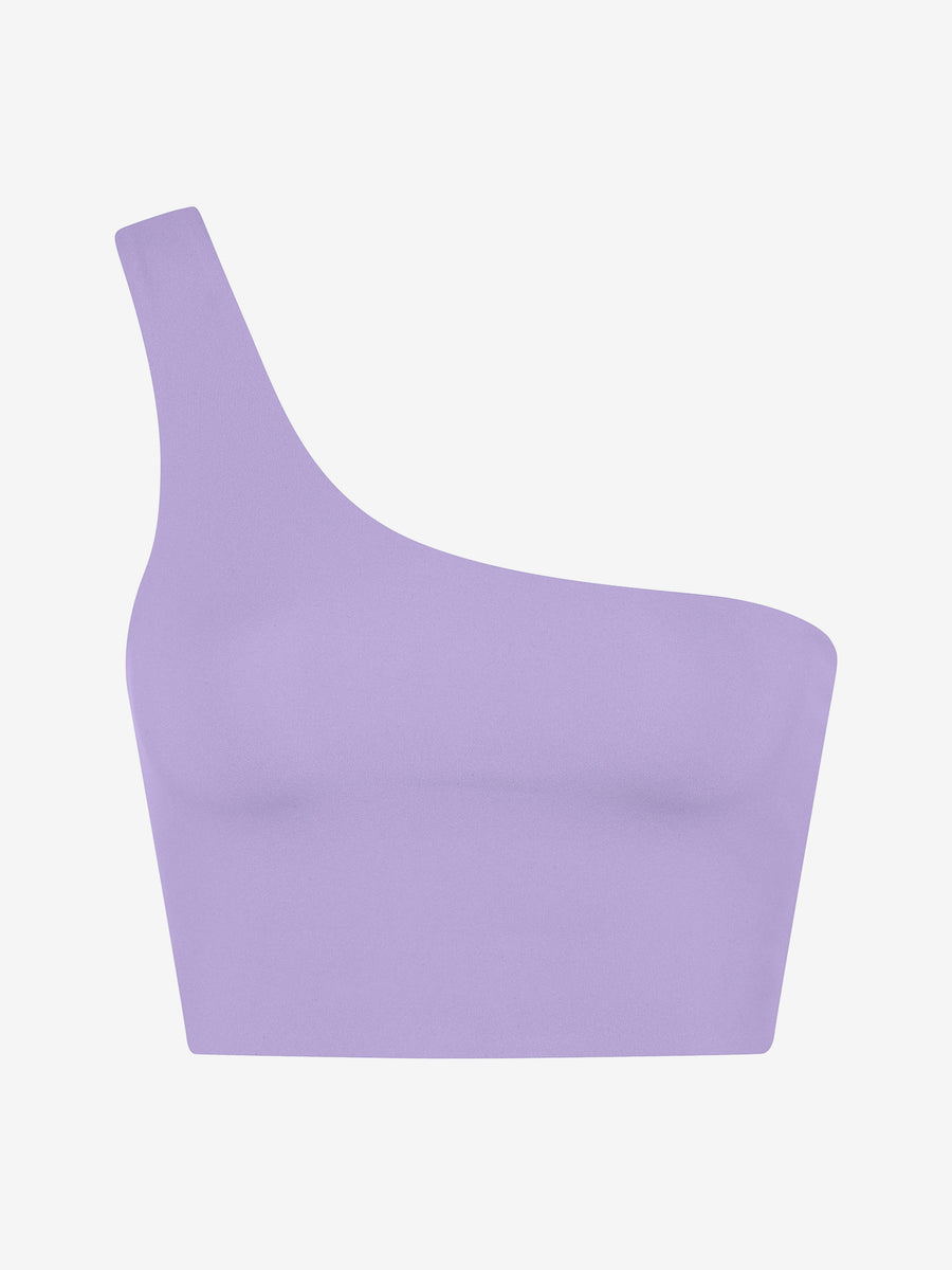 Girlfriend Collective Bianca One Shoulder Bra - Cosmos – Yogamatters