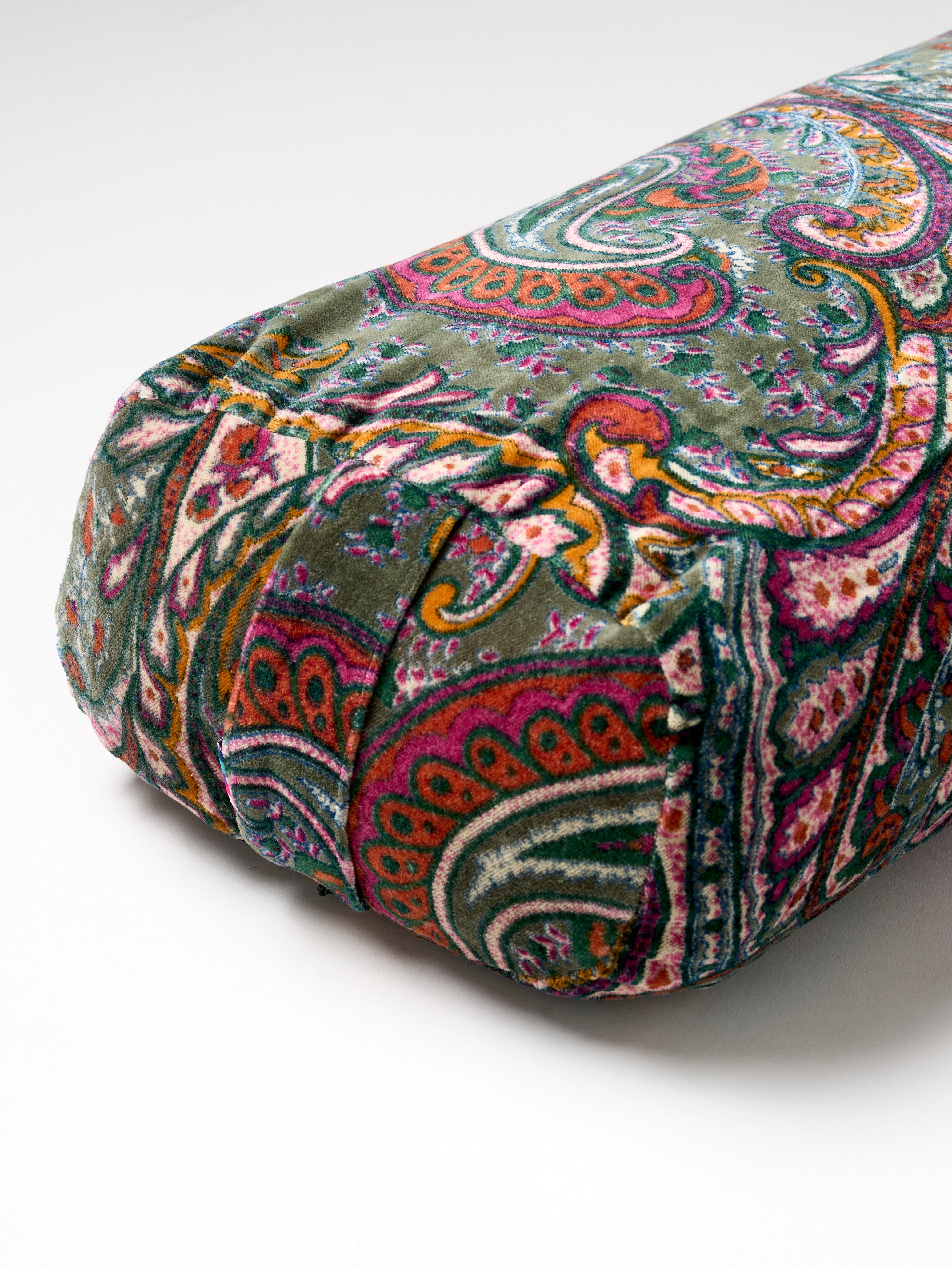 Yogamatters Paisley Velvet Small Rectangular Buckwheat Bolster