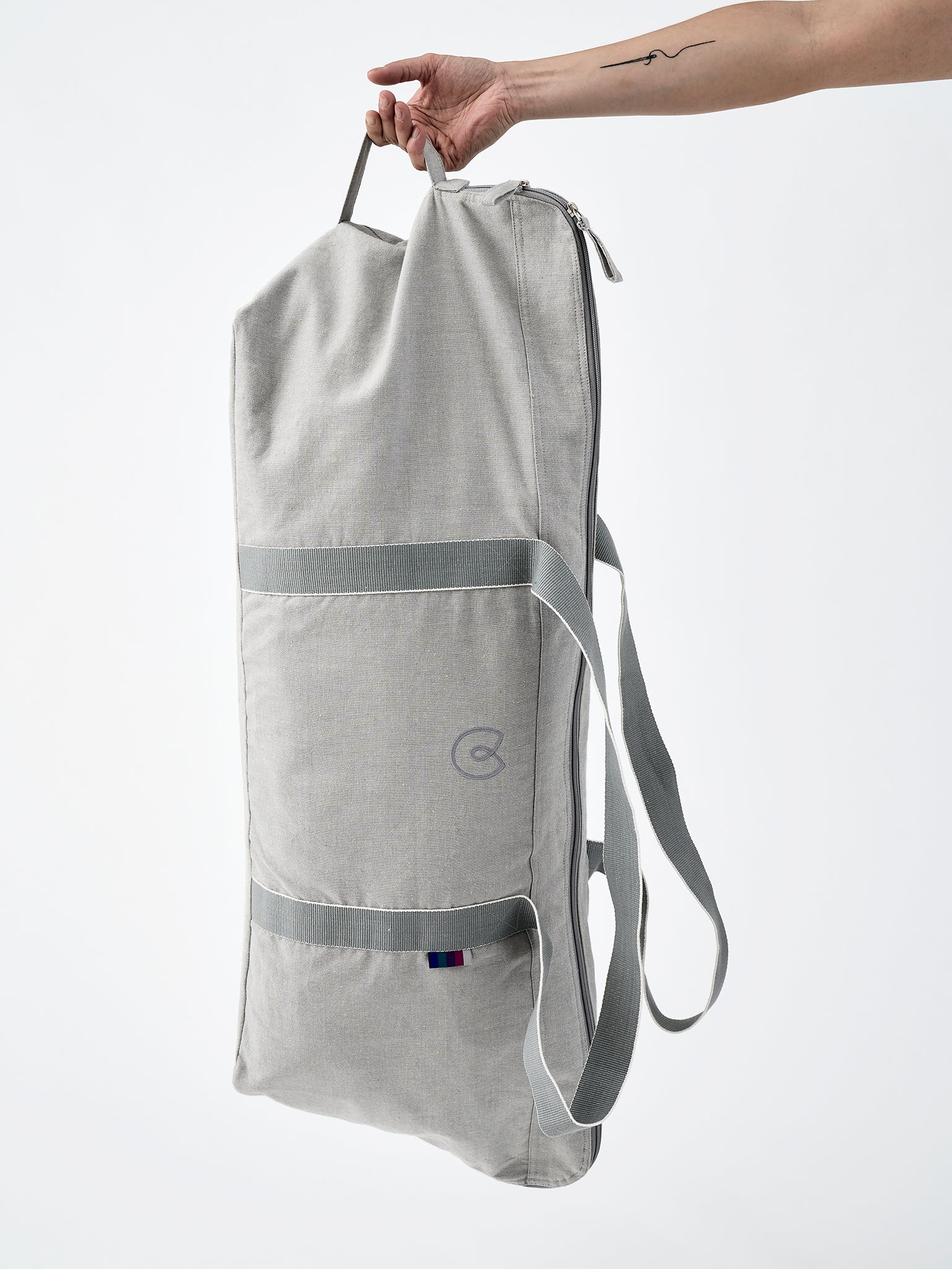 Yogamatters Organic Cotton Chambray Carry All Kit Bag - Grey Ice